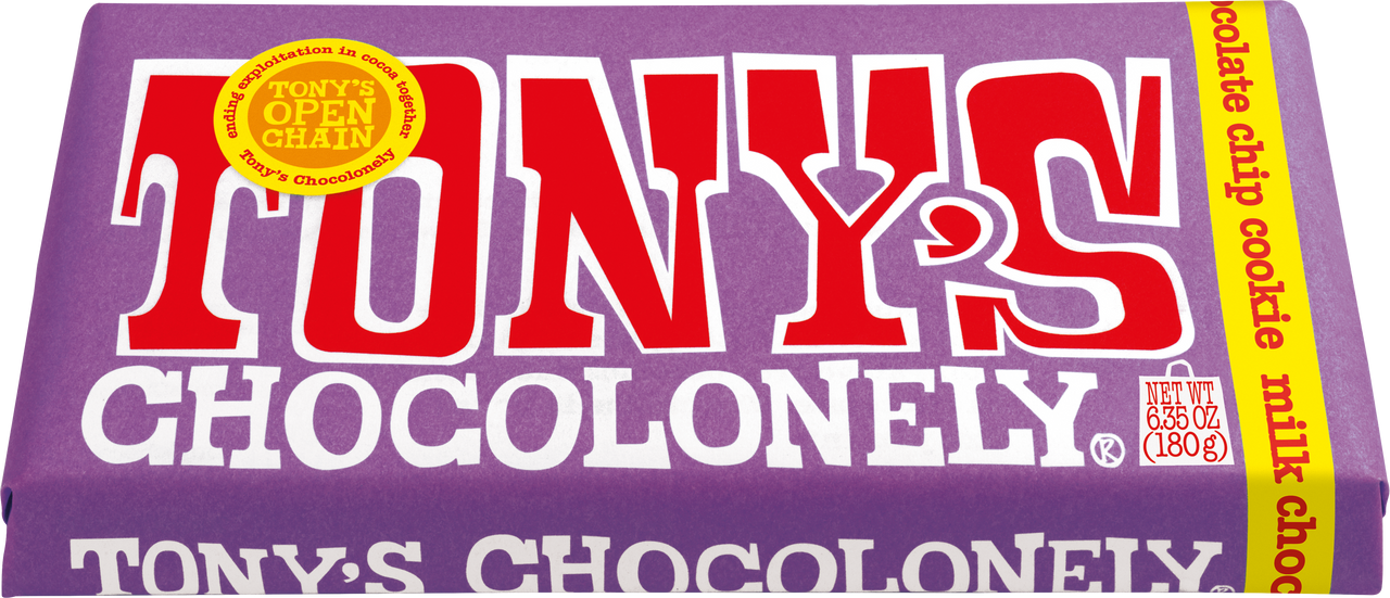 milk chocolate with chocolate chip cookie – Tony’s Chocolonely United ...